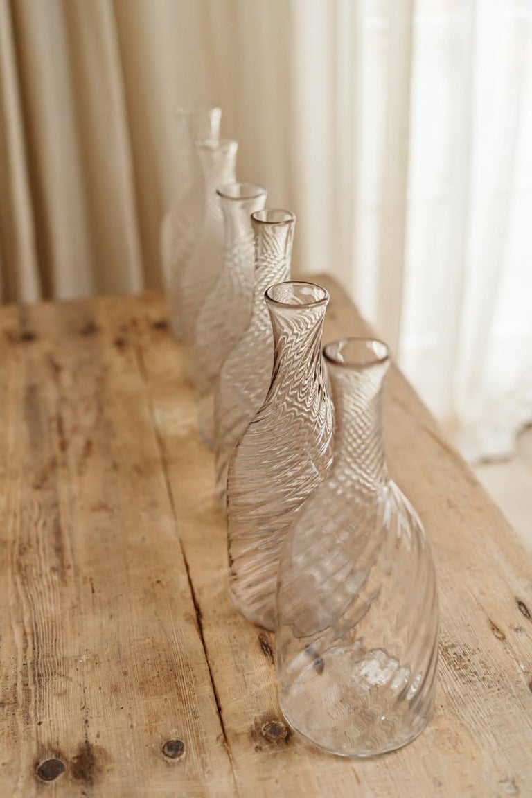 18th Century Swedish Twised Carafes For Sale at 1stDibs