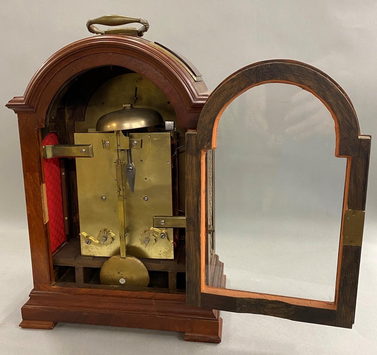 18th Century Thomas Moss, London, Fusee Bracket Clock in Mahogany Case ...