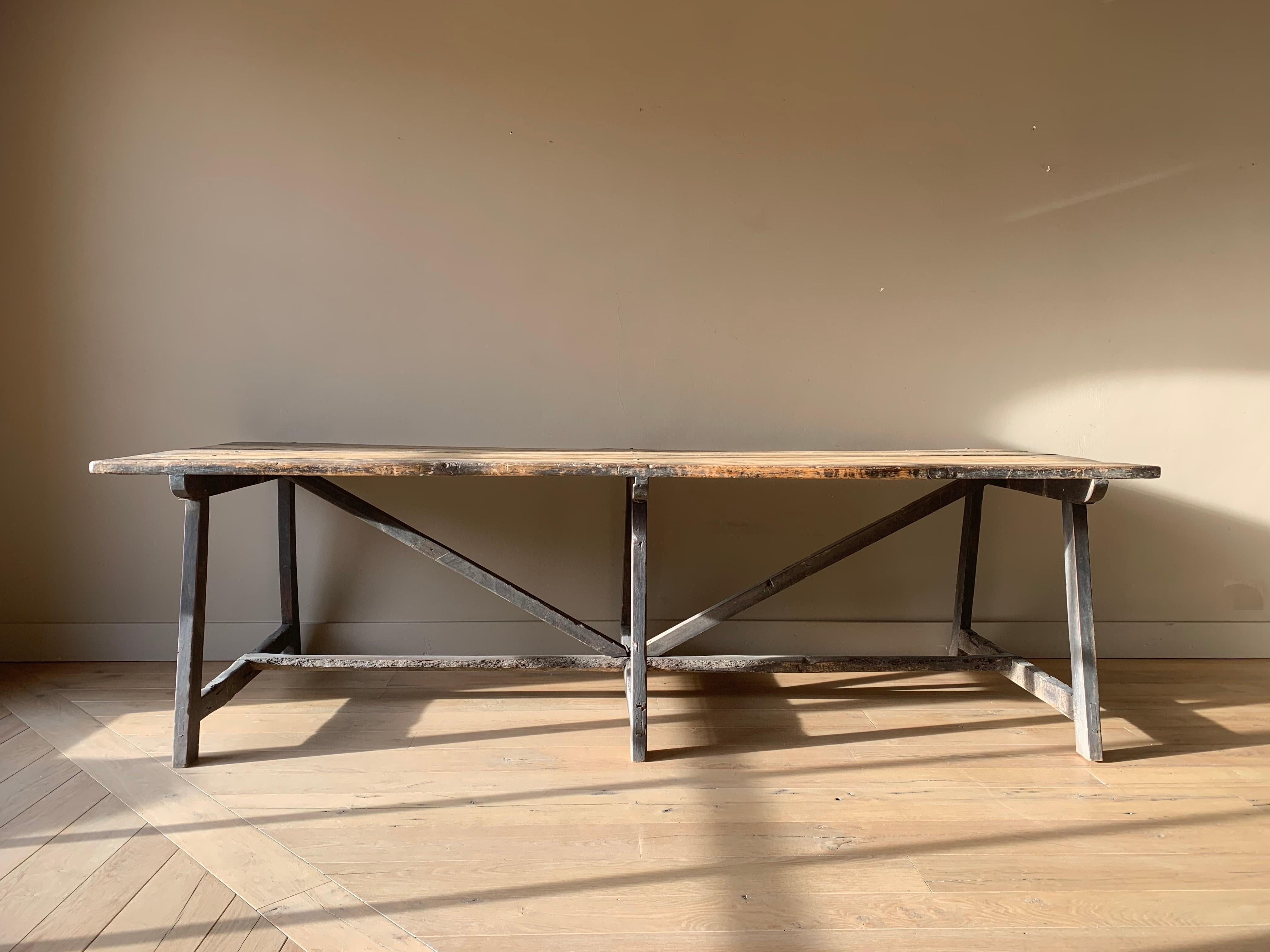 18th Century Trestle Refectory Table at 1stDibs