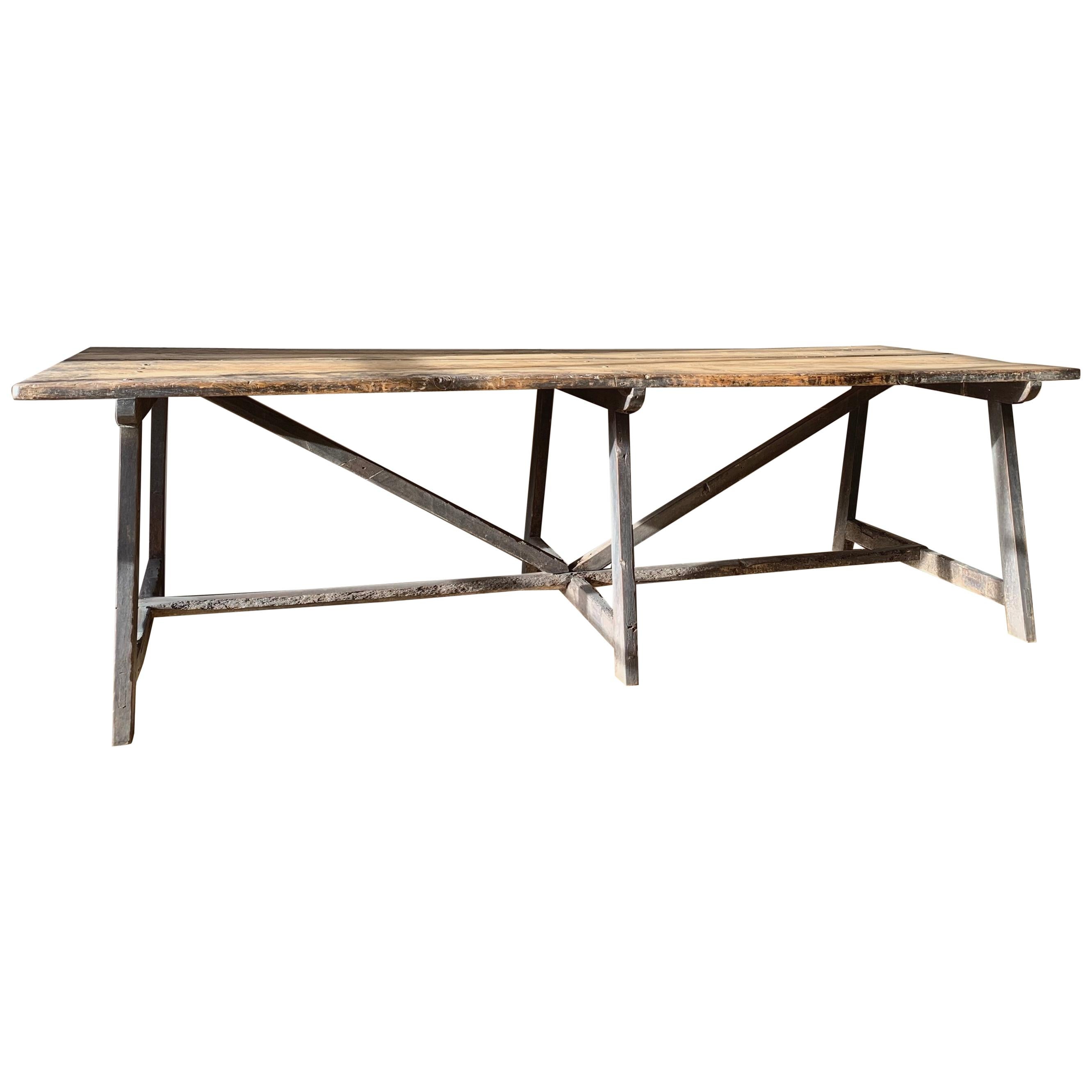 18th Century Trestle Refectory Table at 1stDibs