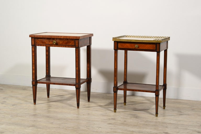 18th Century, Two French Louis XVI Veneered Wood Center Tables or Night ...