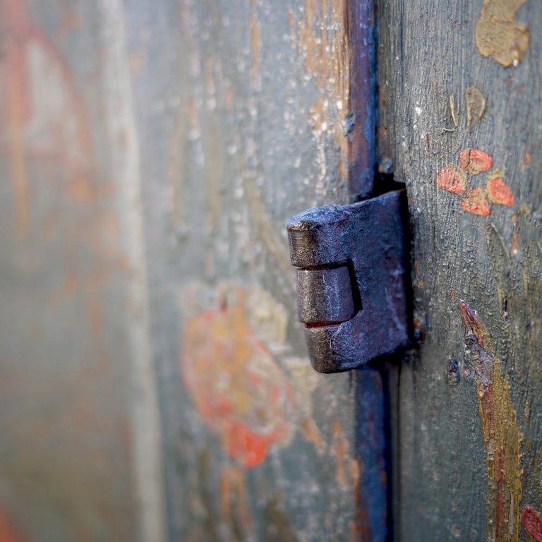 18th Century Tyrolean Blue Painted Wardrobe, 1793 at 1stDibs