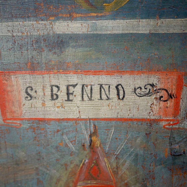 18th Century Tyrolean Blue Painted Wardrobe, 1793 at 1stDibs