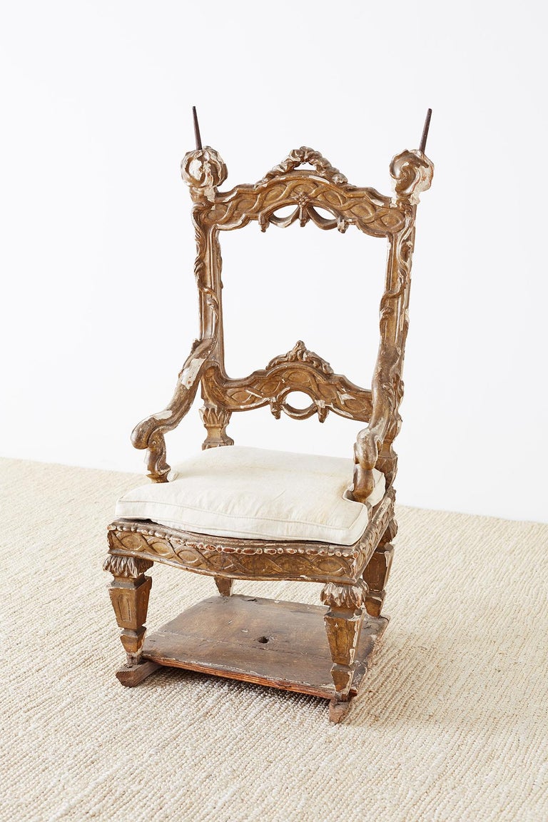 18th Century Venetian Neoclassical Parade Chair or Kings Chair at ...