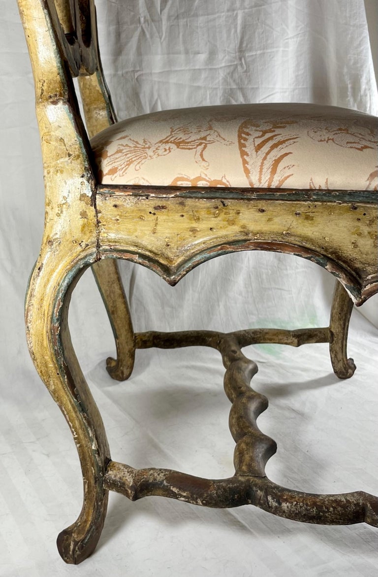 18th Century Venetian Polychrome Painted Rococo Side Chair For Sale at ...