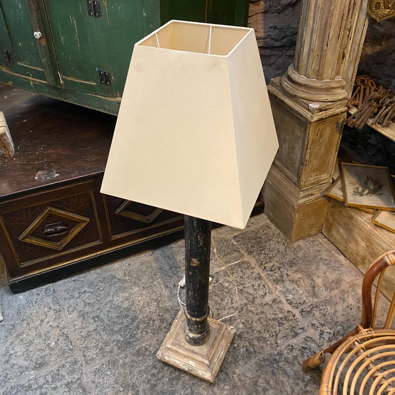 18th Century, Wood Sicilian Torchere Transformed into Floor Lamp For ...