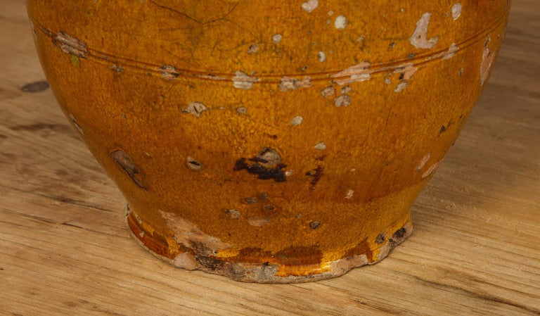 18th Century Yellow Glazed Harvest Pitcher For Sale at 1stDibs