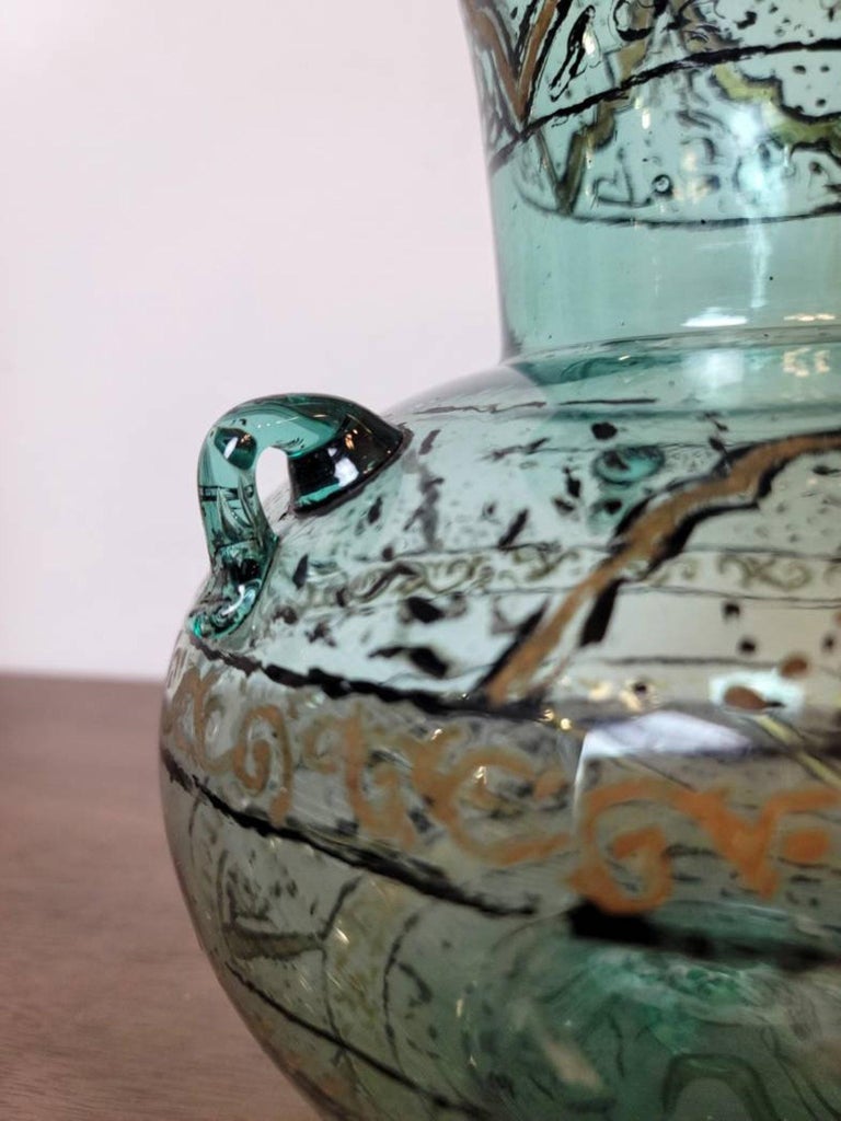 18th/Early 19th Century Islamic Blown Glass Mosque Oil Lamp For Sale at ...