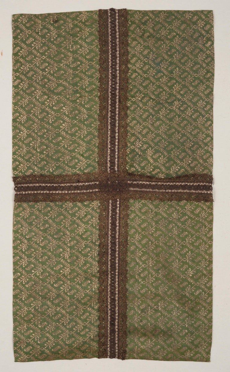 18th or Early 19th Century French Silk Metallic Thread Brocade Table ...