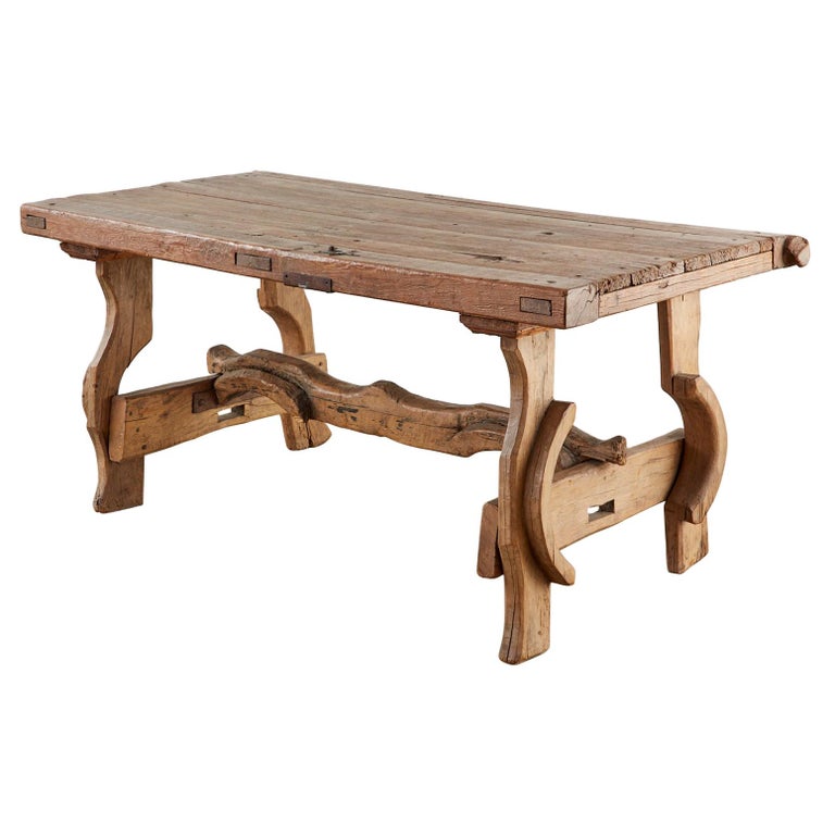 18th Spanish Baroque Style Primitive Farmhouse Dining Table at 1stDibs