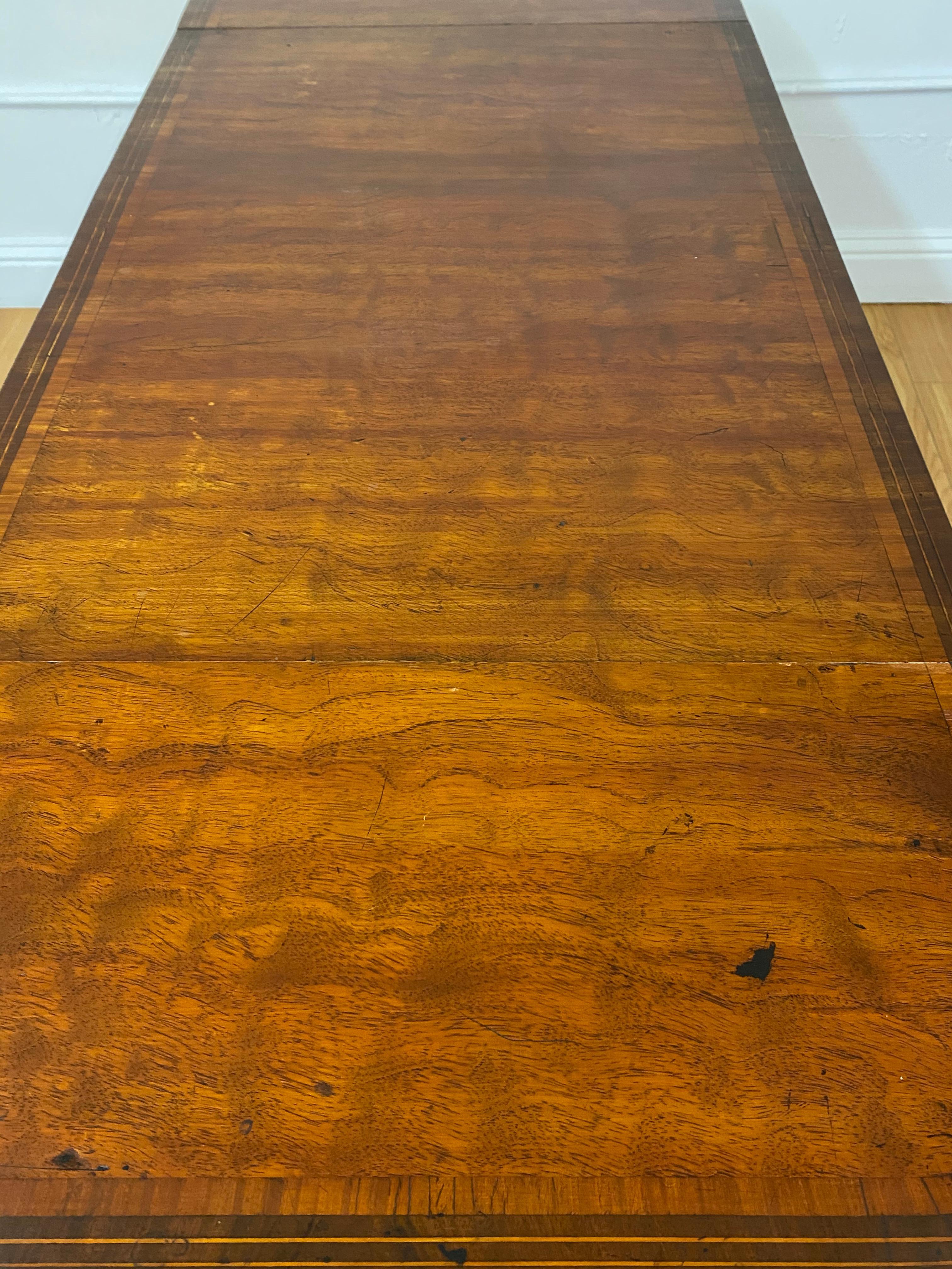 18th to 19th Century Walnut and Mahogany Federal Style Drop Leaf Desk ...