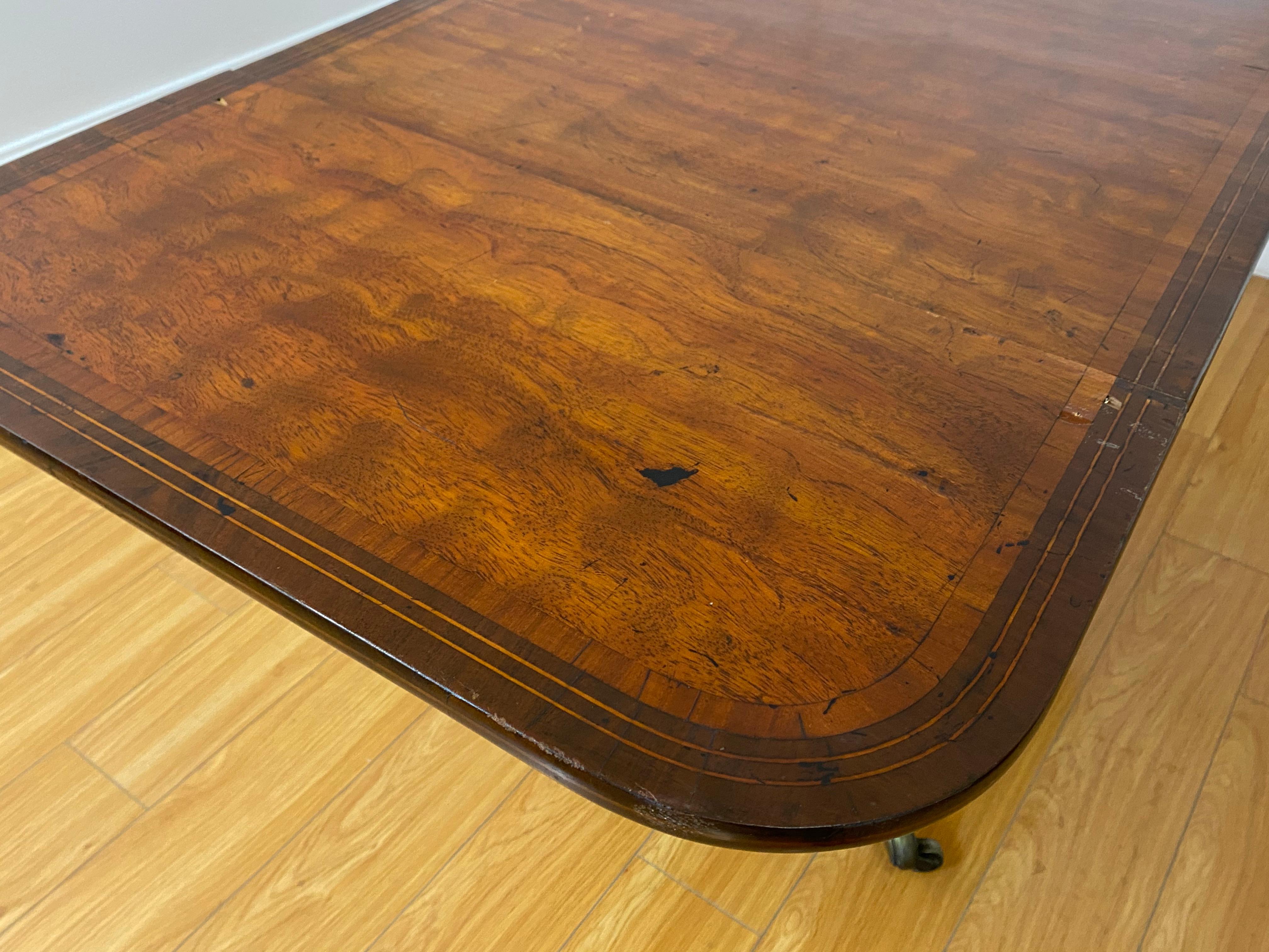 18th to 19th Century Walnut and Mahogany Federal Style Drop Leaf Desk ...