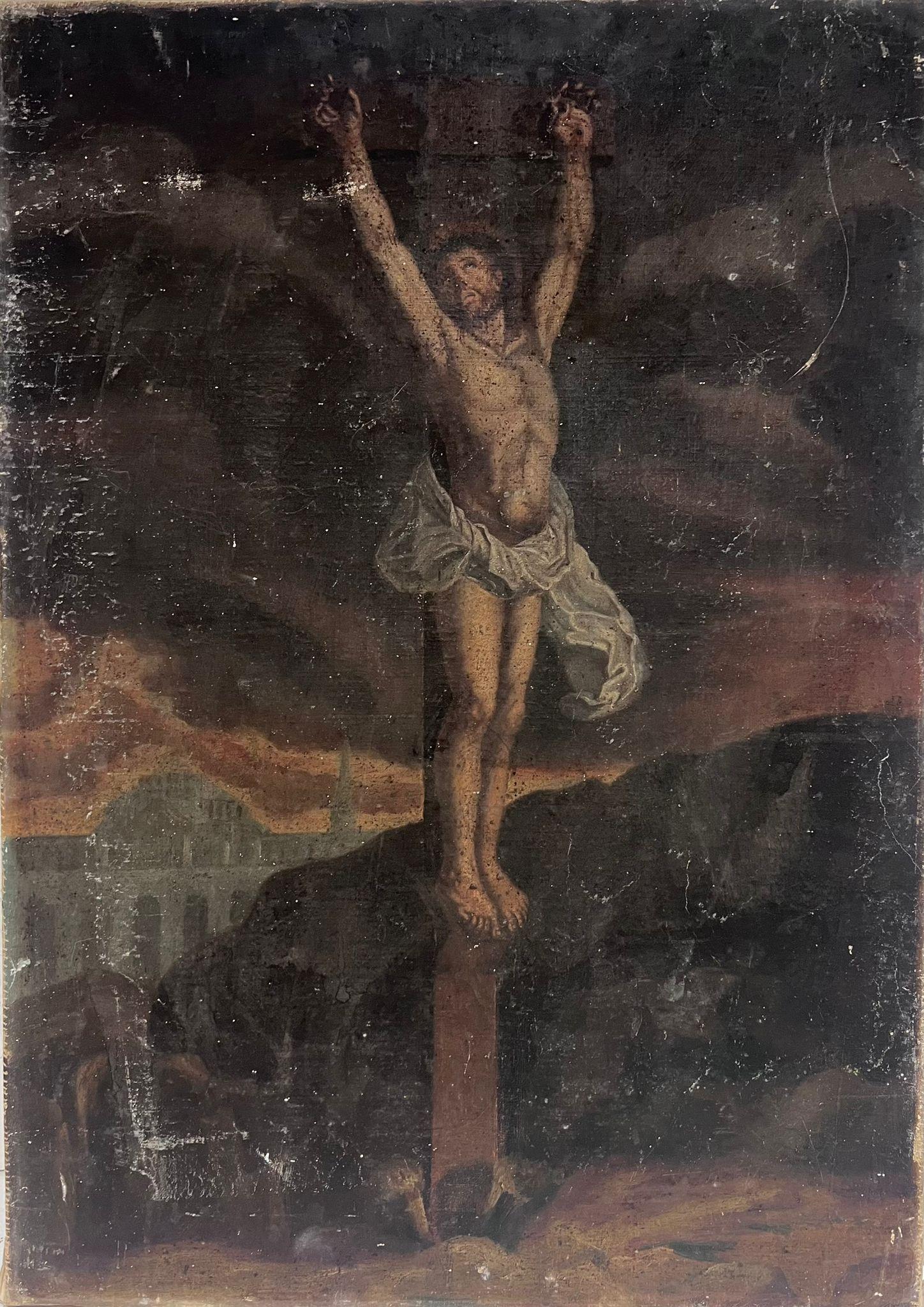18thC Flemish Old Master - Le Christ en croix et la crucifixion - Grand ...