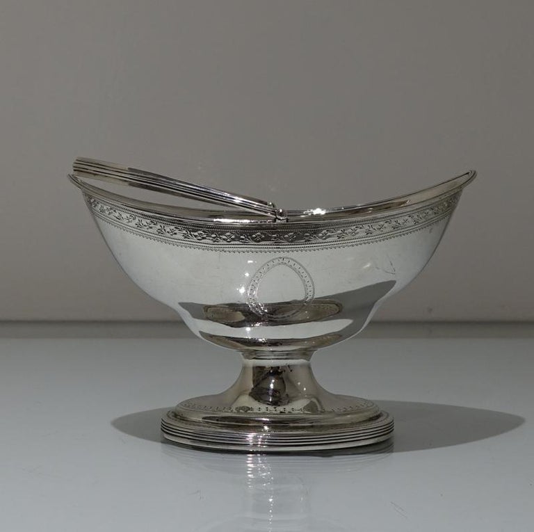 George III Sterling Silver Sugar Basket London 1790 Peter and Jonathan ...