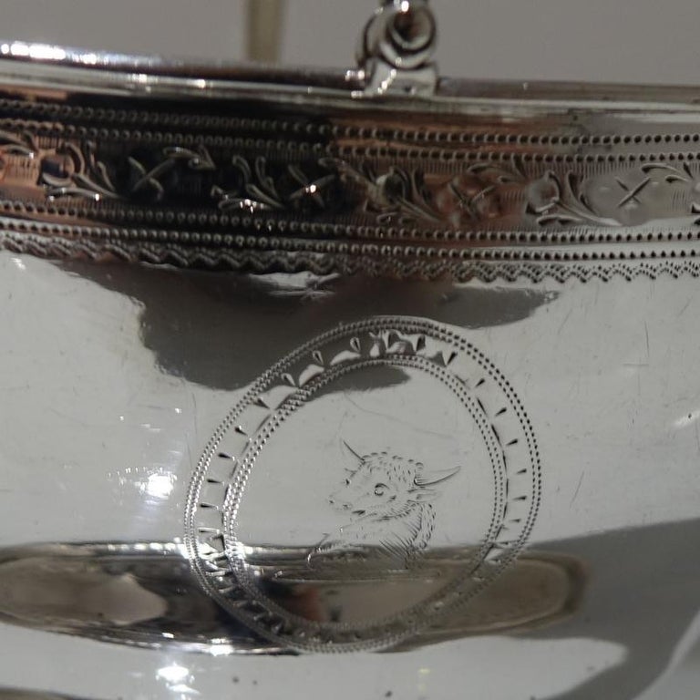 George III Sterling Silver Sugar Basket London 1790 Peter and Jonathan ...