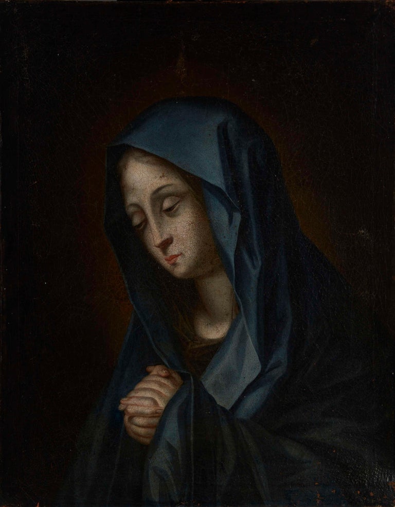 18thc Italian Old Master The Madonna At Prayer Fine 18th Century