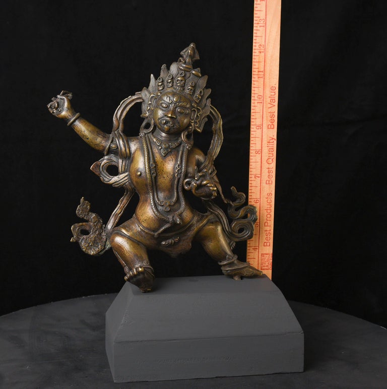 18thc Tibetan Bronze Protective Deity, Very Fine and Large Example. For ...
