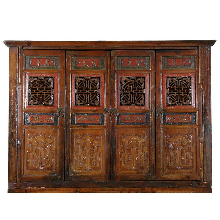 19 Century Antique Chinese Kitchen Cabinet, Entertainment Center at 1stDibs