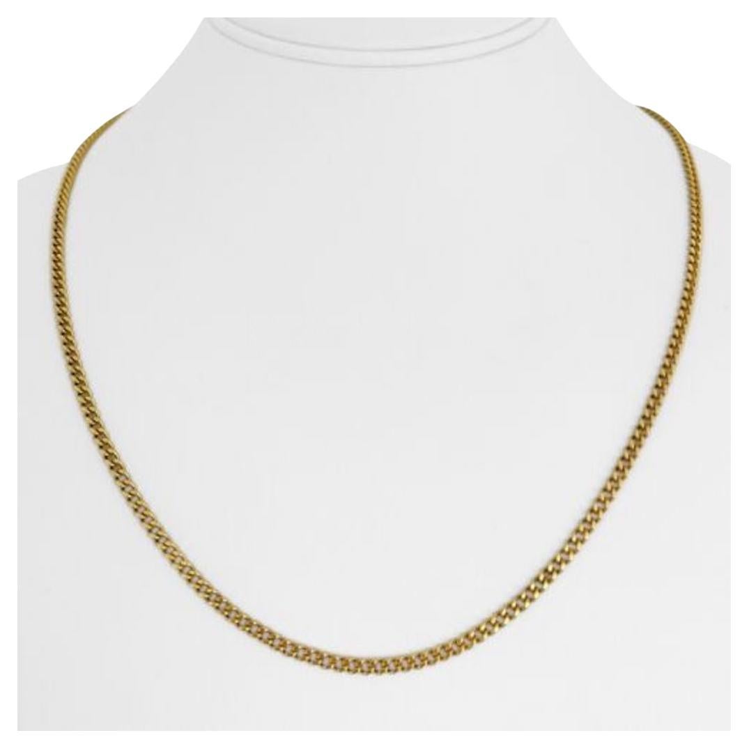 14 Karat Yellow Gold Solid Heavy Cuban Curb Link Chain Necklace For ...