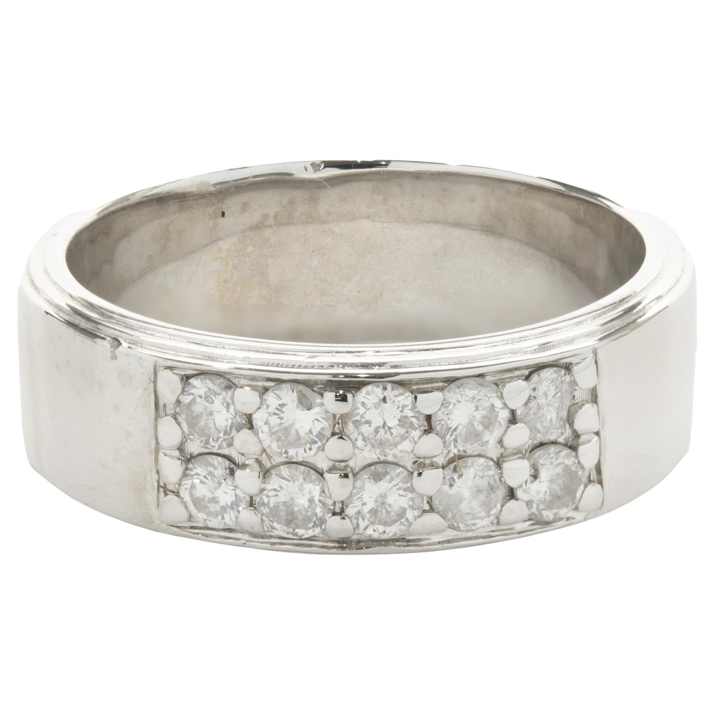 Georgian Double Row Diamond Band Ring For Sale at 1stDibs