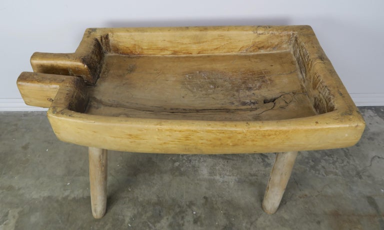 19th Century Primitive Wood Trough with Spout For Sale at 1stDibs
