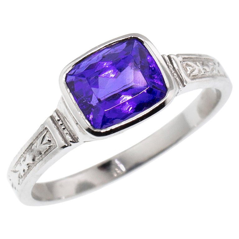 1.90 Carat Tanzanite in Custom Platinum Cassandra Ring by Dan Peligrad ...