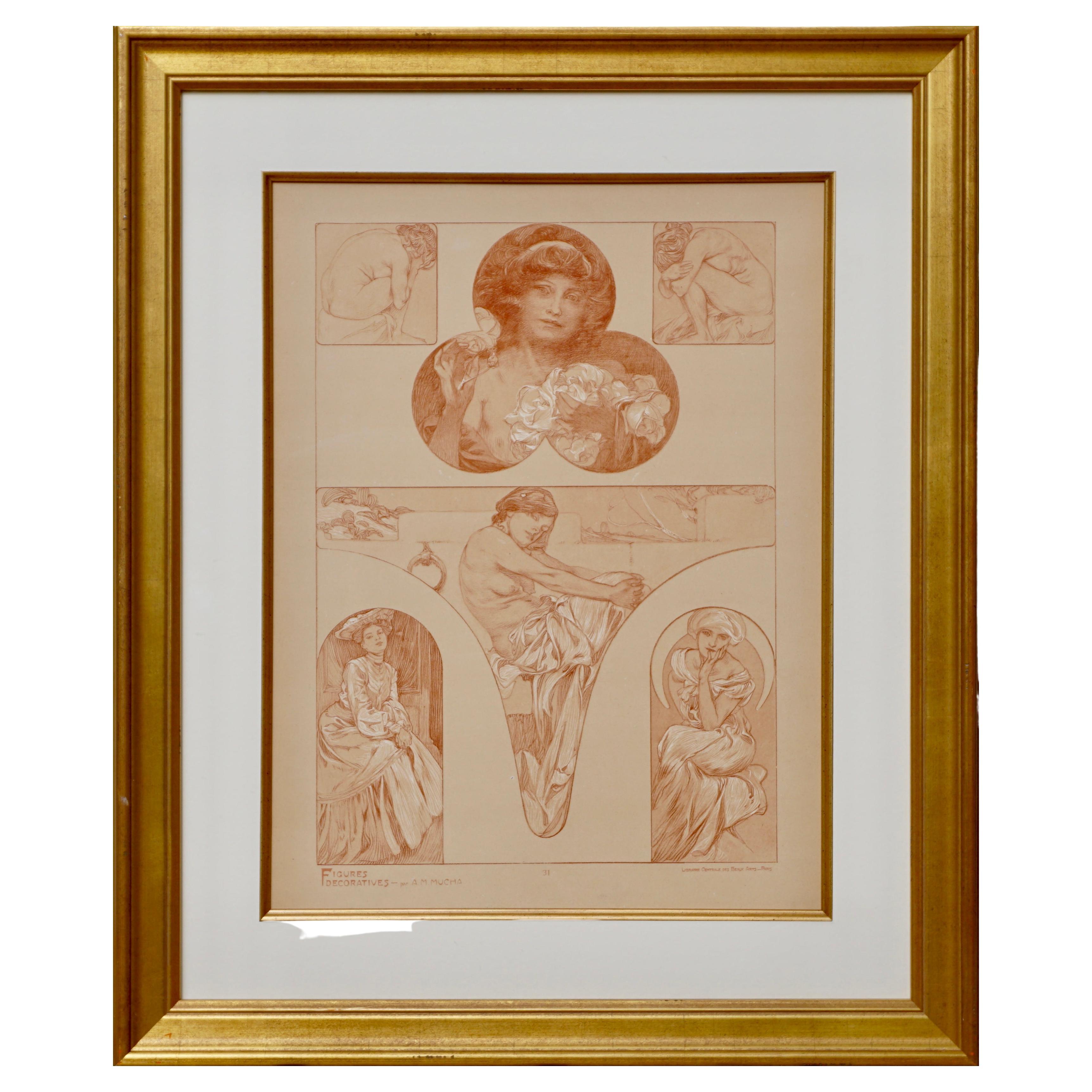 1900 Alphonse Mucha Poster at 1stDibs