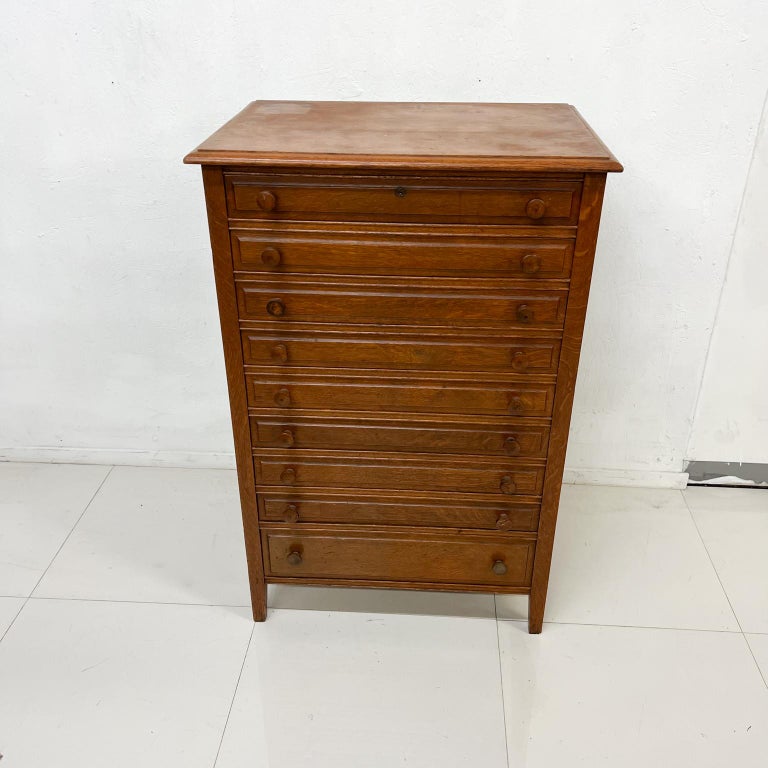 1900 Antique Tiger Oak Chest of Drawers Apothecary File Collector ...