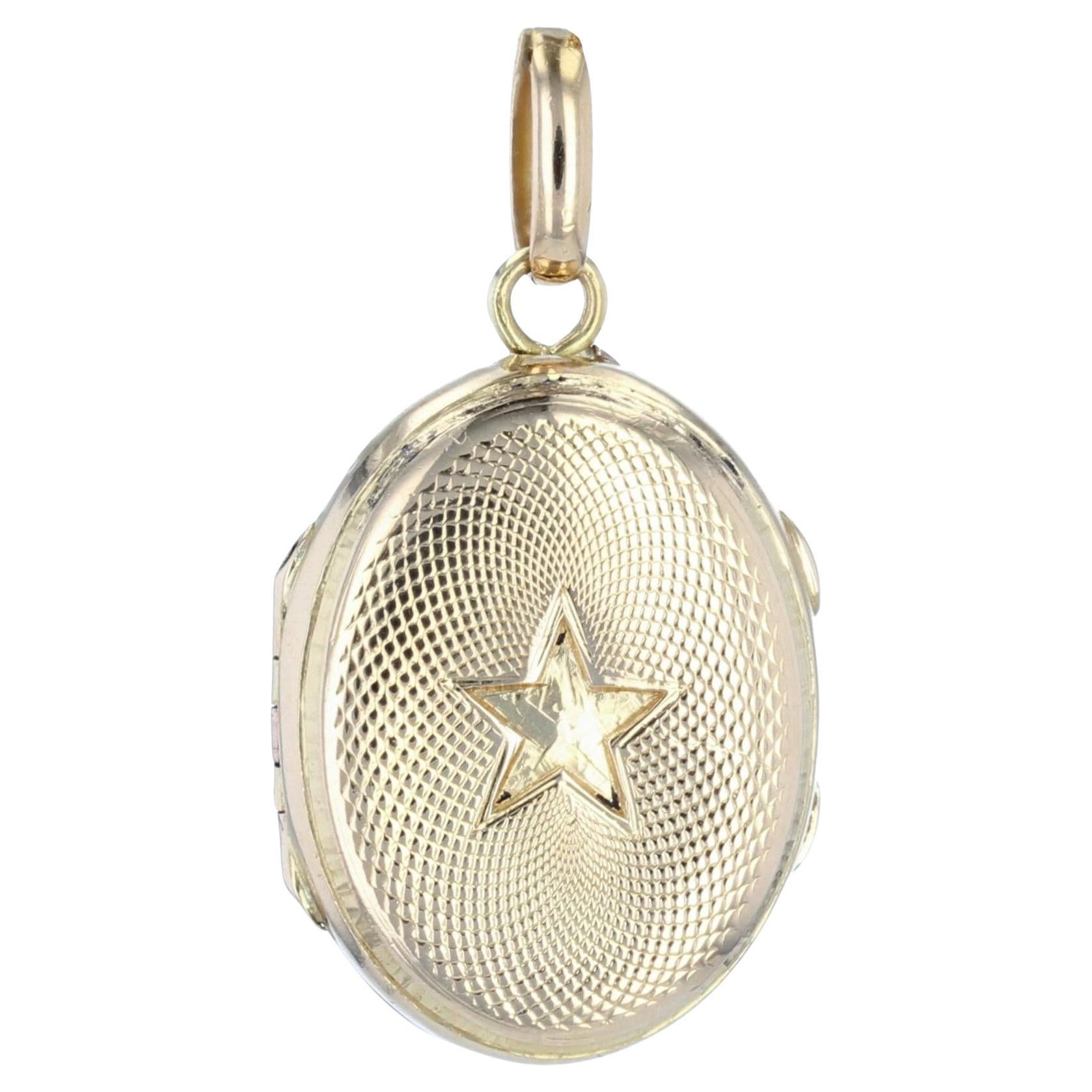 Round Antique Diamond Gold Medallion at 1stDibs