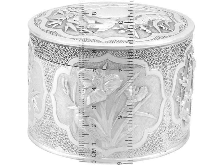 1900s Antique Chinese Export Silver Box at 1stDibs