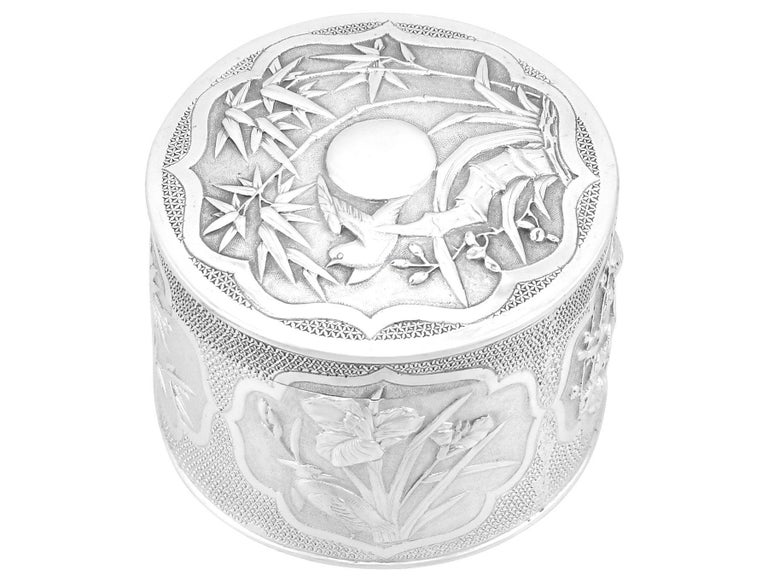 1900s Antique Chinese Export Silver Box at 1stDibs