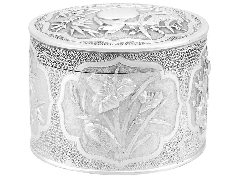 1900s Antique Chinese Export Silver Box at 1stDibs