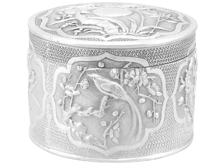 1900s Antique Chinese Export Silver Box at 1stDibs