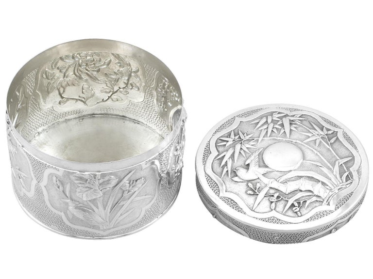 1900s Antique Chinese Export Silver Box at 1stDibs