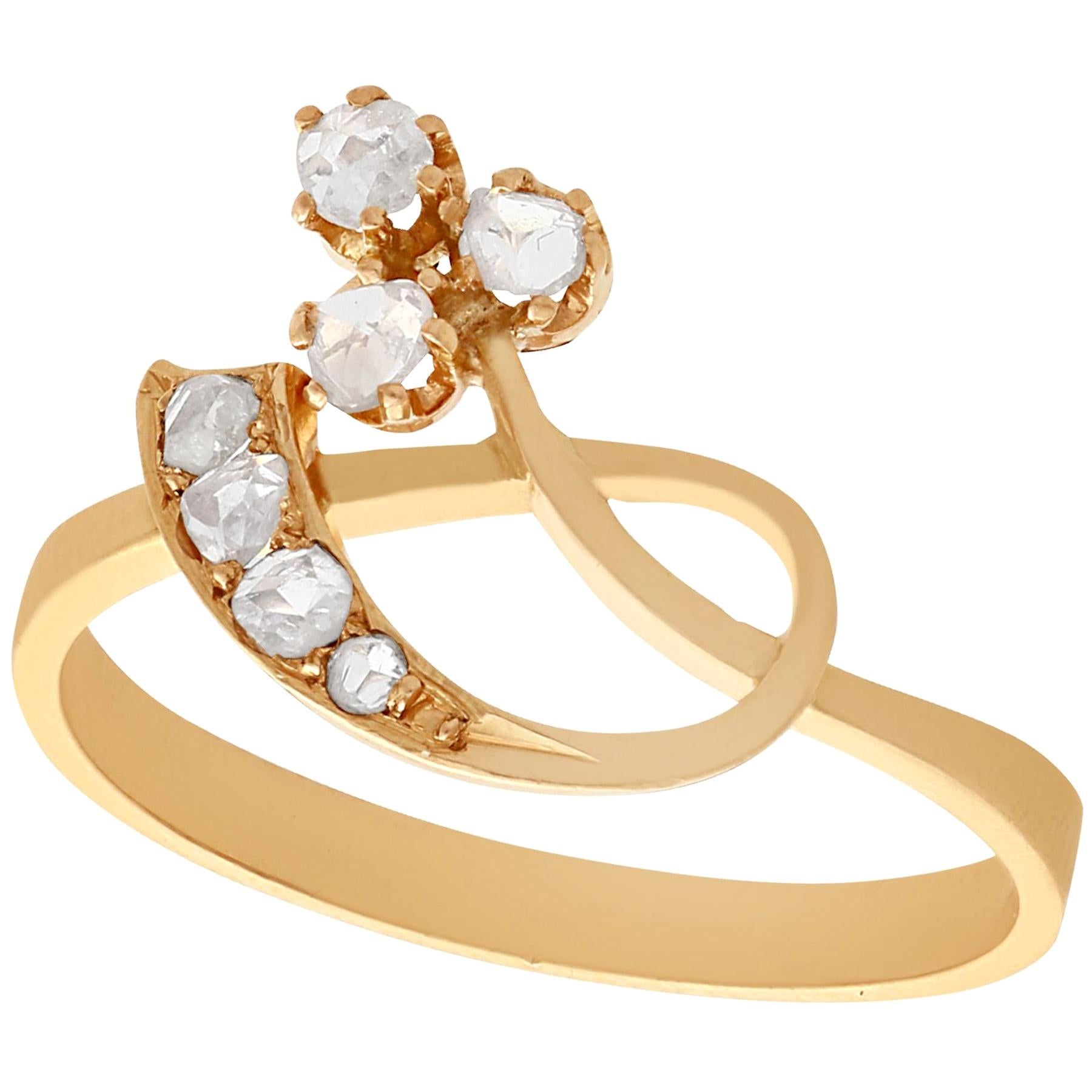 Antique Diamond Gold Memento Plaque Ring at 1stDibs