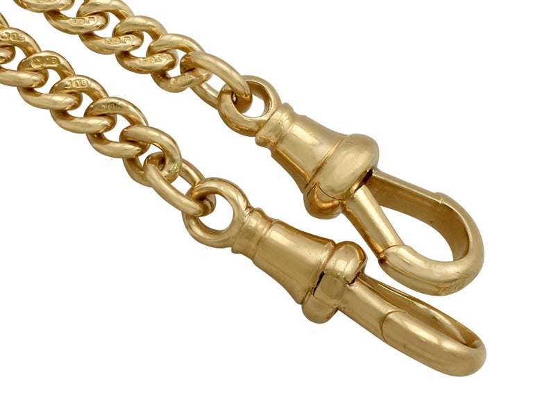 1900s Antique Fob Chain in Yellow Gold at 1stDibs | platinum fob chain ...