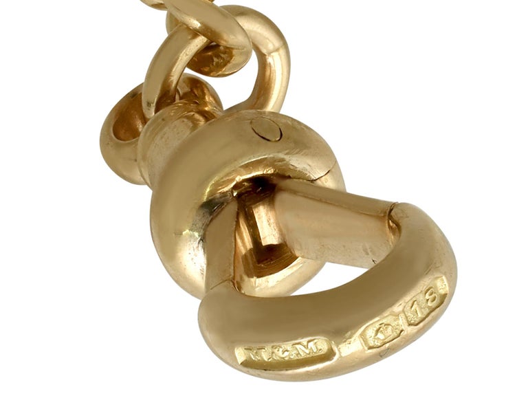 1900s Antique Fob Chain in Yellow Gold at 1stDibs | platinum fob chain ...