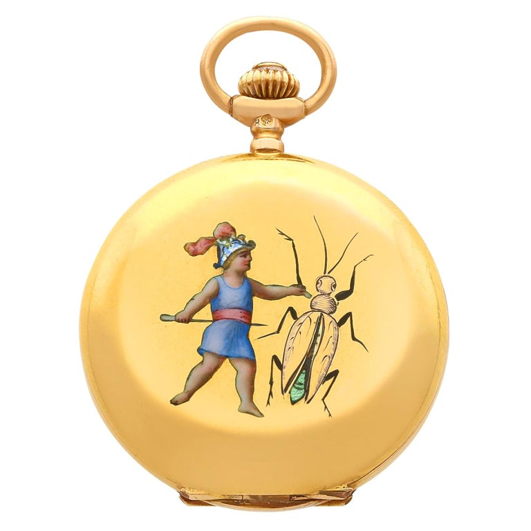 1900s Antique Yellow Gold Ladies Fob Watch at 1stDibs