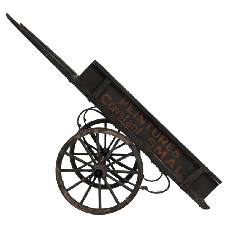 1900s Belgian Horse Drawn Paint Cart For Sale at 1stDibs