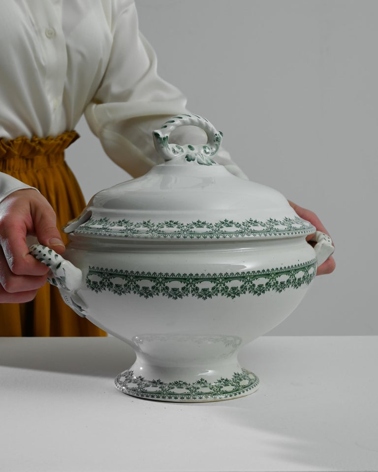1900s Belgian Porcelain Tureen at 1stDibs