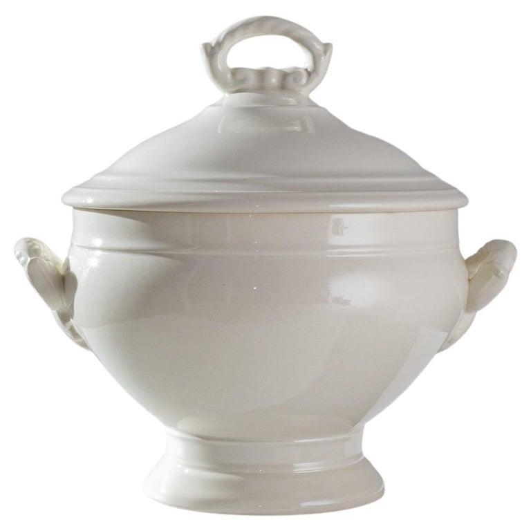 1900s Belgian Porcelain Tureen For Sale at 1stDibs