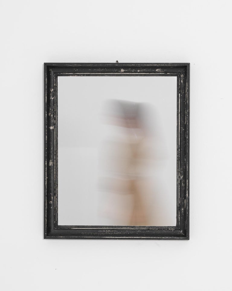 1900s Black Patinated Wall Mirror For Sale at 1stDibs