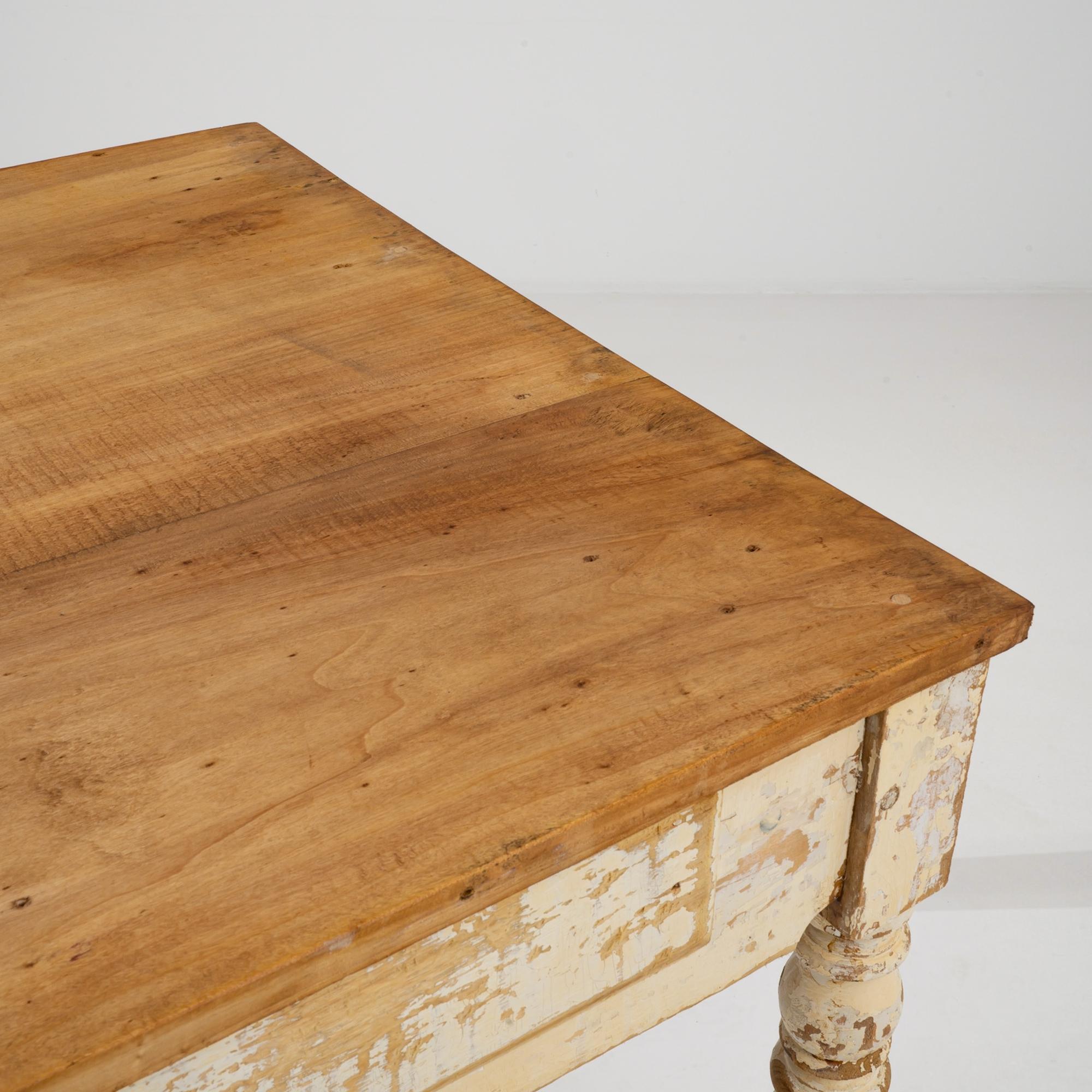 1900s Country French Wooden Table For Sale at 1stDibs