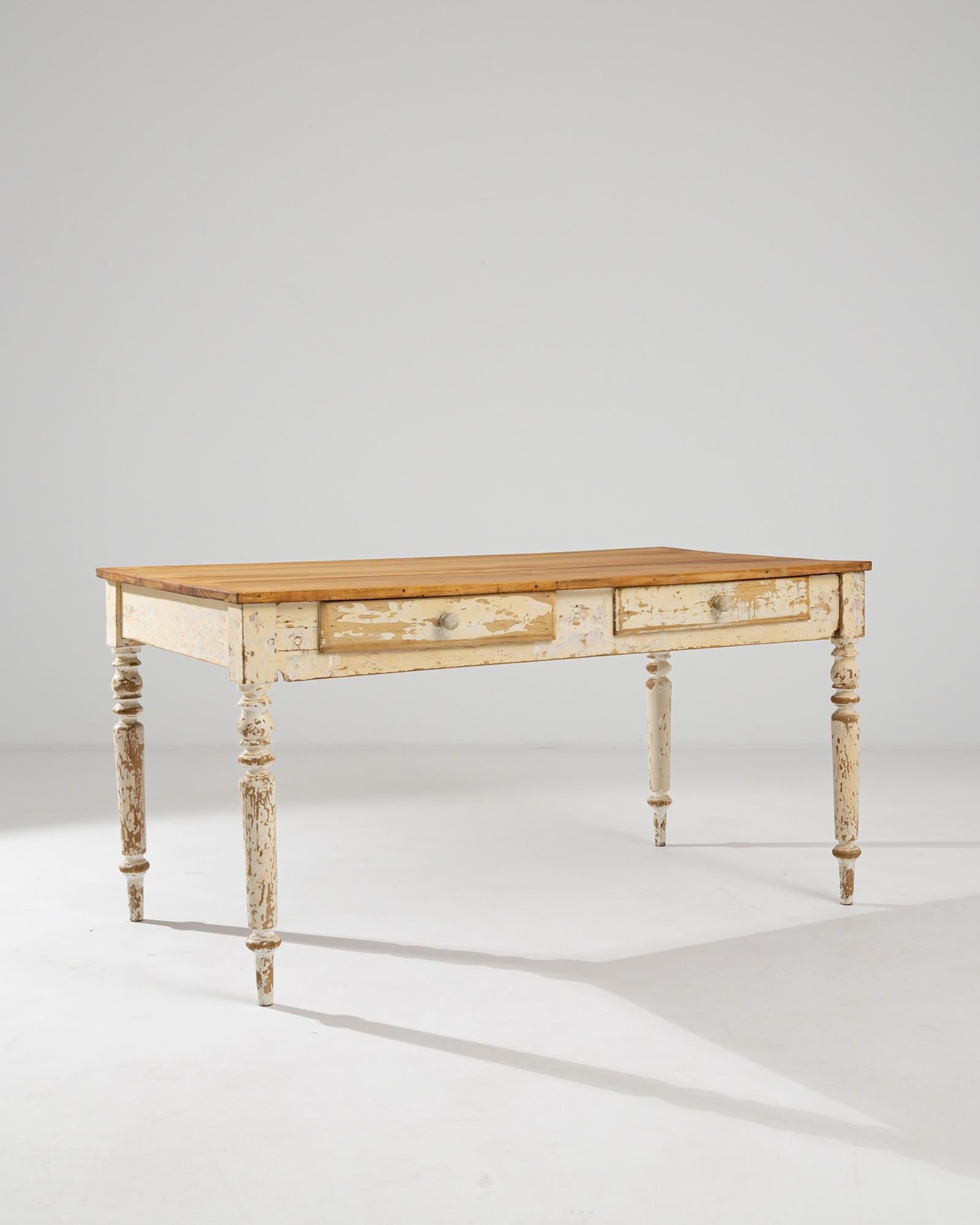 1900s Country French Wooden Table For Sale at 1stDibs