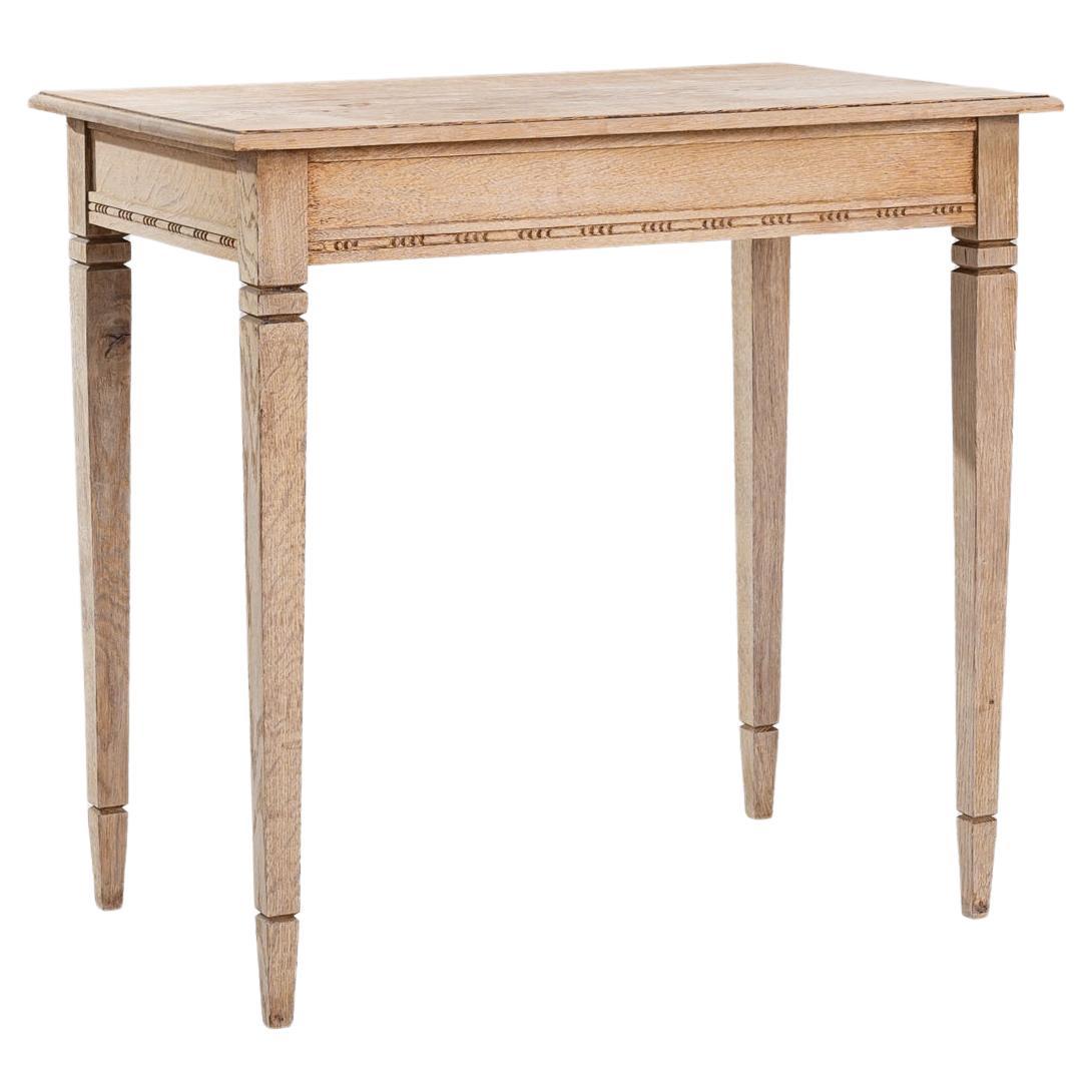 Antique French Country Bleached Oak Side Table at 1stDibs