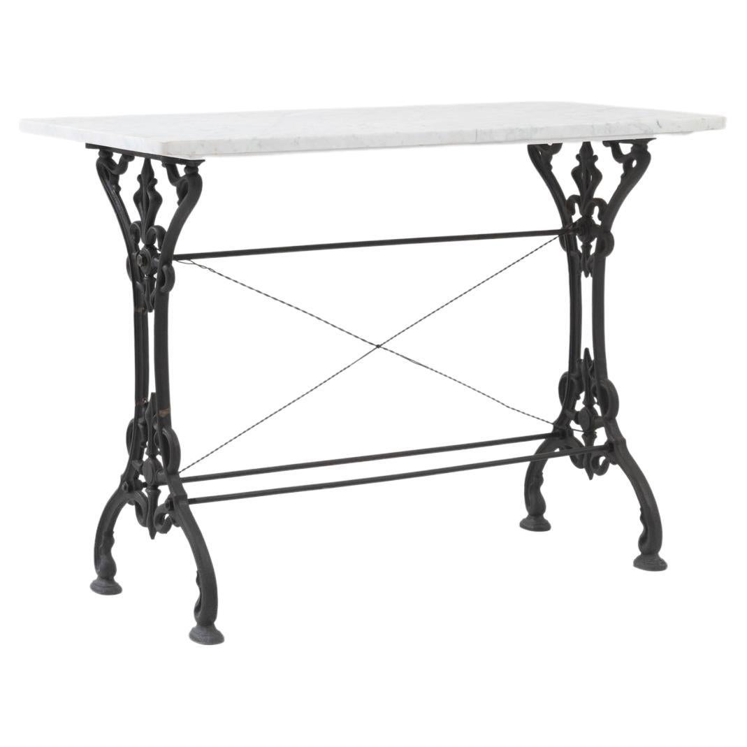 Iron and Marble Bistro Table, France circa 1870 For Sale at 1stDibs