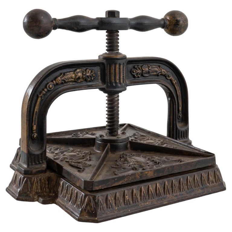 1900s French Cast Iron Book Press at 1stDibs