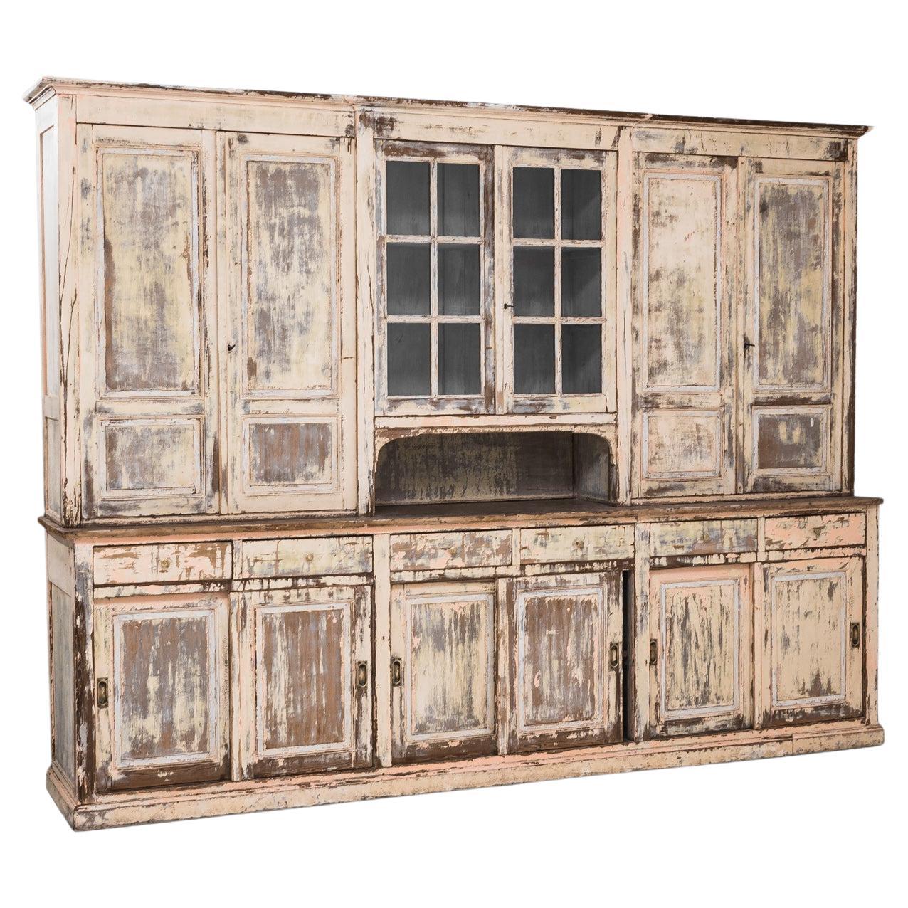 Italian Wooden Pasta Cabinet w/ 20 Glass Front Drawers For Sale at 1stDibs