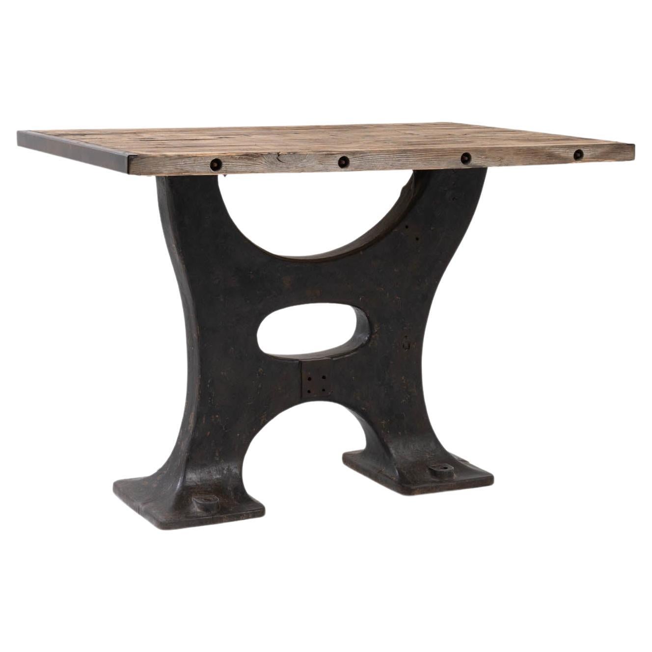 Industrial Cast Iron Table with Royal Coat of Arms for the United ...