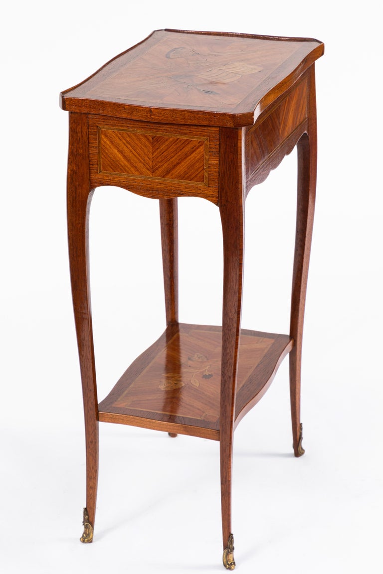 1900s French Inlaid Side Table at 1stDibs